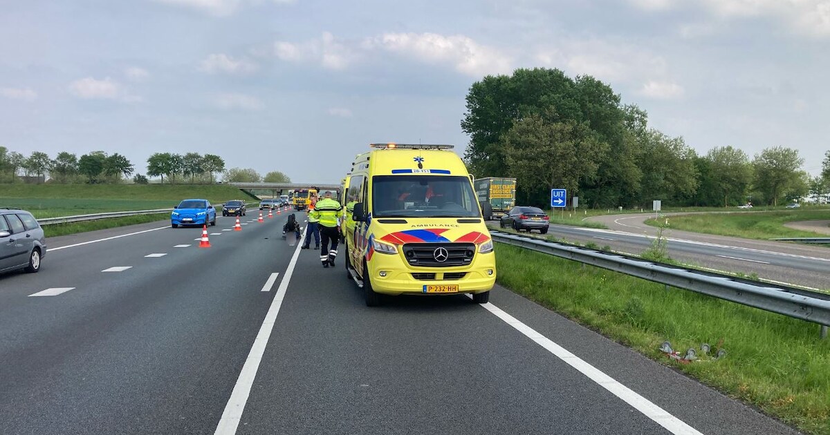 Motorrijder raakt gewond bij botsing met auto op A58 bij Heerle, weg weer vrij | 112 nieuws ...