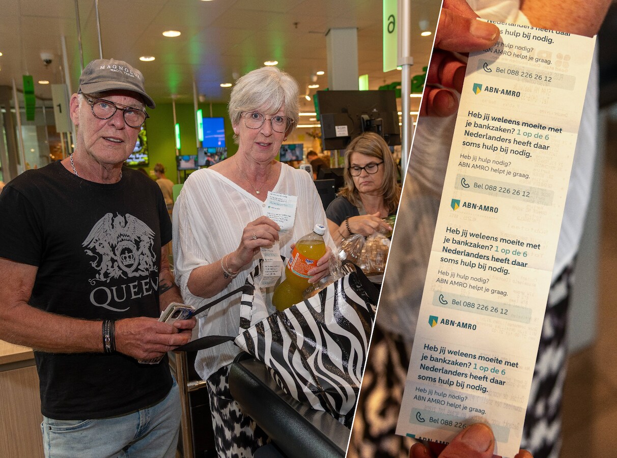 Klanten reageren op kassabonnetjesactie van ABN Amro: ‘Mobiel bankieren ...