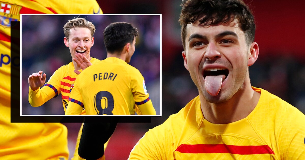 FC Barcelona en Frenkie de Jong danken jubilaris Pedri in Catalaans ...