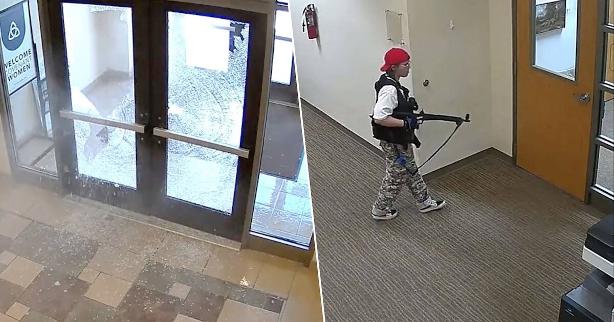 Camerabeelden tonen hoe schutter basisschool in Nashville binnendringt ...