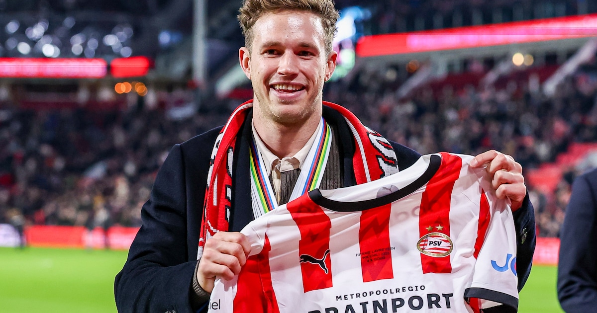 Harrie Lavreysen spreekt nieuw doel uit na huldiging in PSV-stadion ...