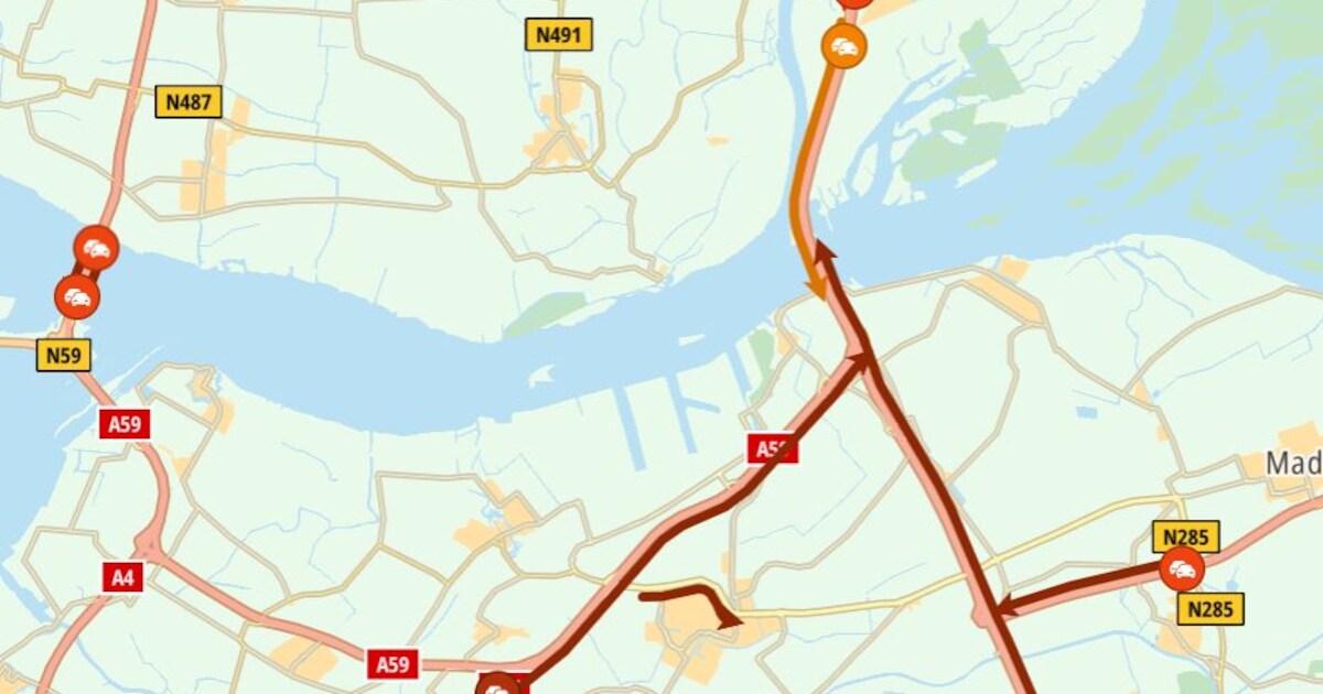 Opnieuw veel files tijdens ochtendspits door afsluiting Haringvlietbrug: ruim uur vertraging ...