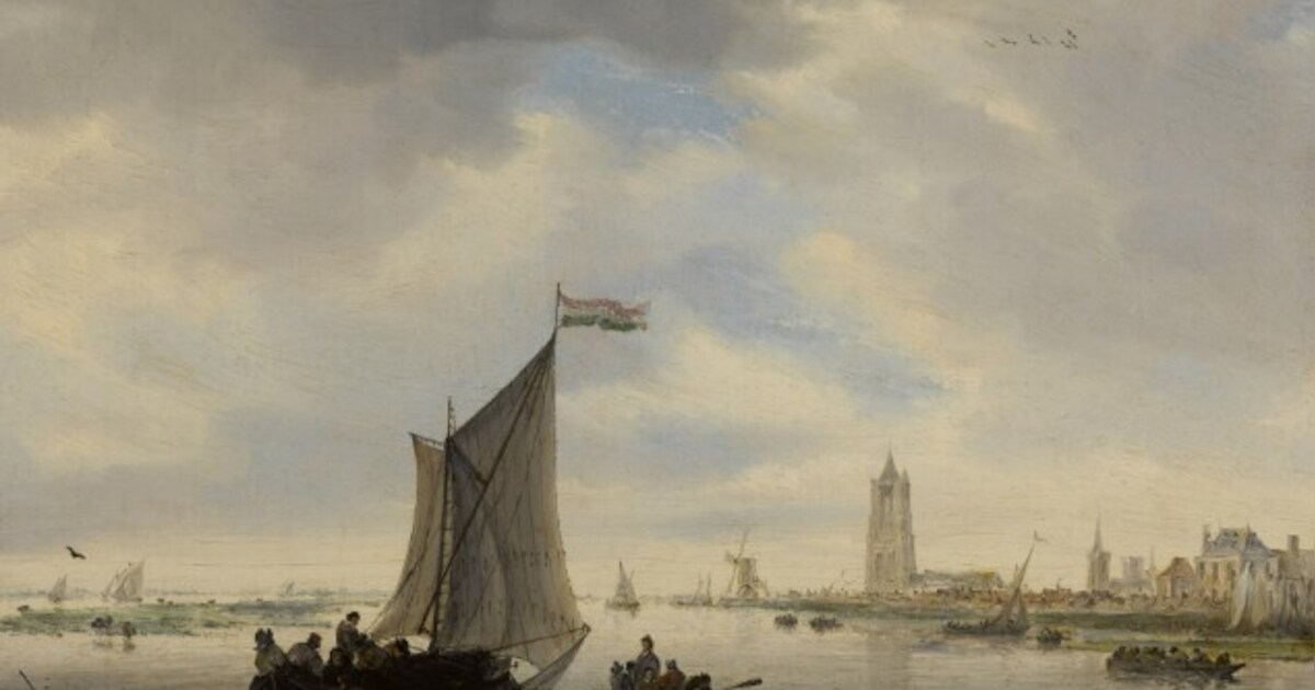 Schilderij van Van Ruysdael met gezicht op Gorinchem onder de hamer bij ...