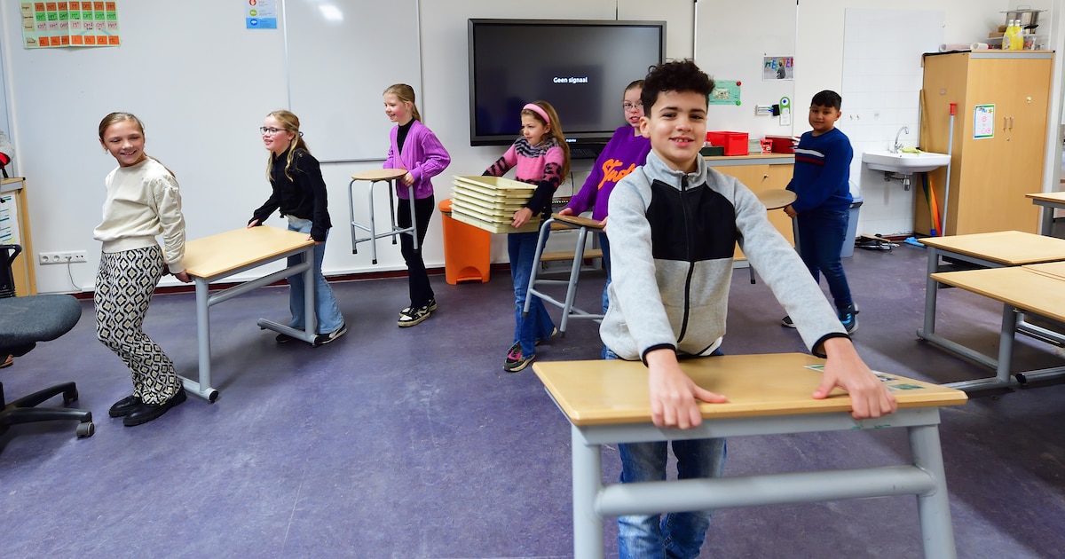 Alleen de kleuters blijven op hun plek: alle klassen op de basisschool ...