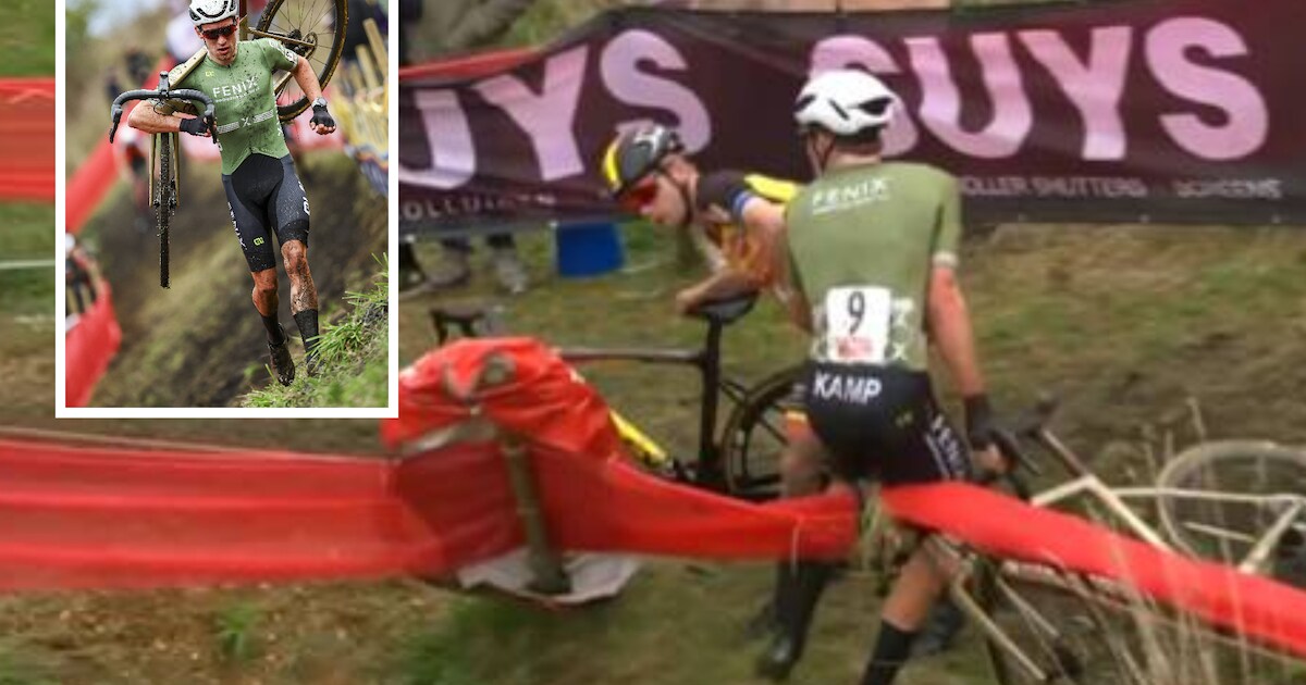 Zijn fiets werd aan gort getrapt in de cross, maar Ryan Kamp zwijgt na ...
