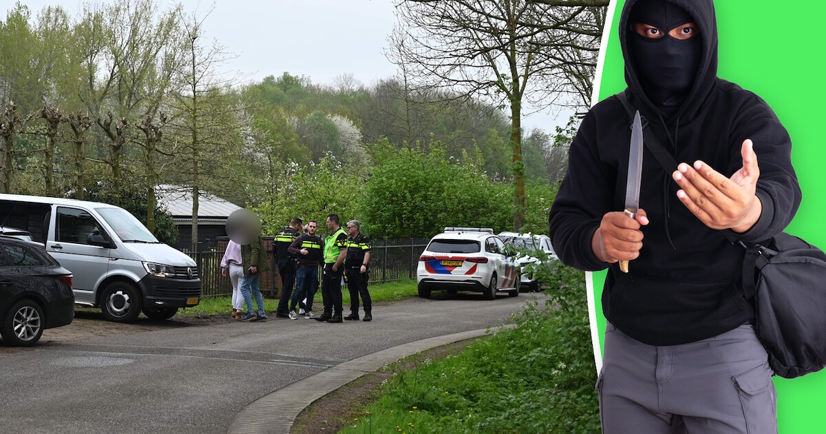 Als ze zijn bivakmuts aftrekken, blijkt Brabantse indringer met een mes ...