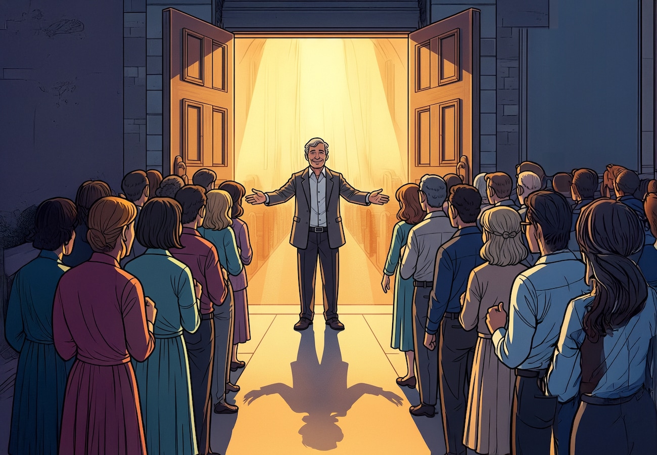 Als je door de deur van deze kerk gaat, is er geen weg meer terug ...