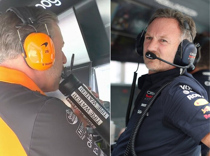 Red Bull beticht McLaren van watertruc, maar Zak Brown is er klaar mee: ‘Laat ze betalen ...