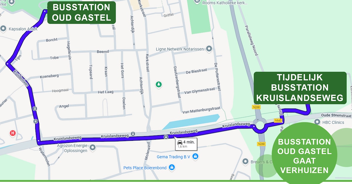 Busstation Oud Gastel verhuist naar tijdelijk locatie in Halderberge ...