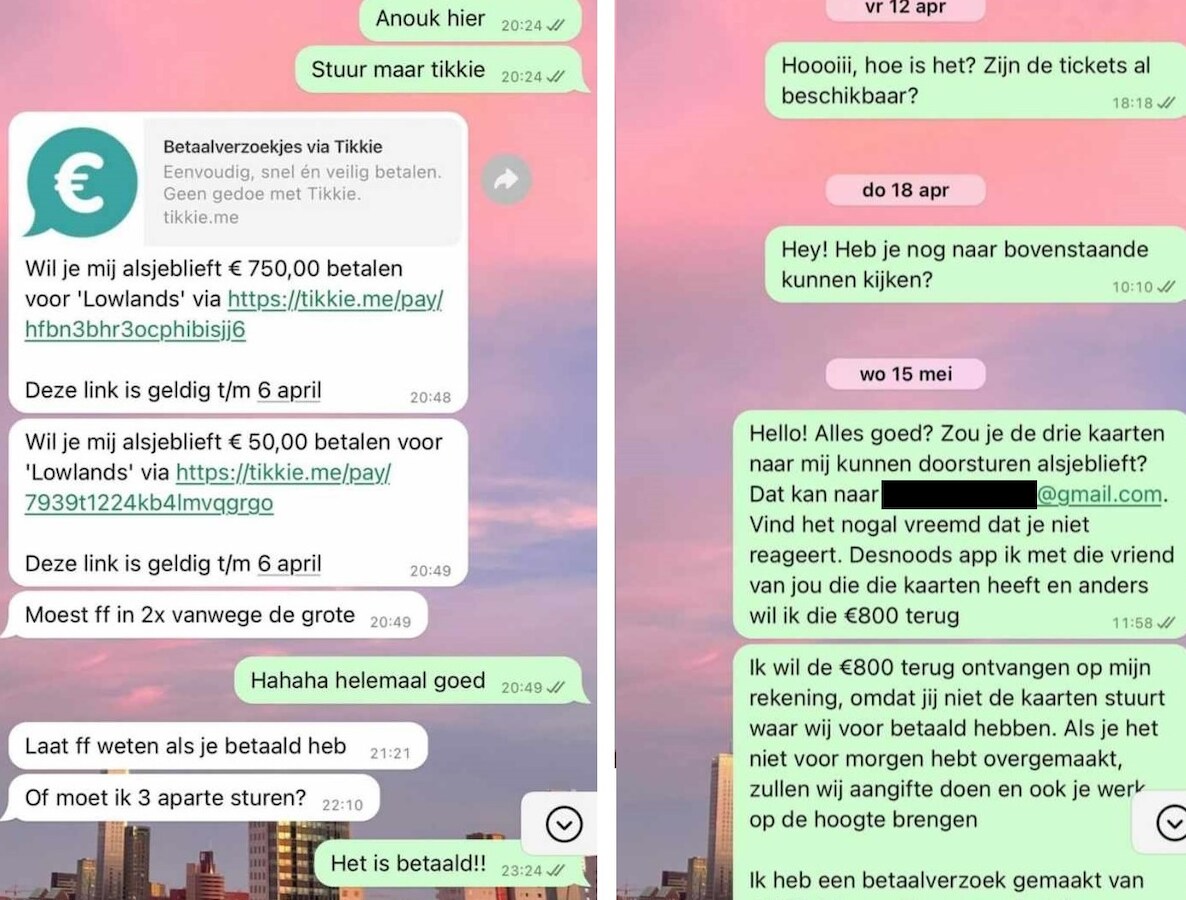 Anouk koopt voor 800 euro tickets voor Lowlands bij een bekende, maar dan wordt het stil: tot ze ...