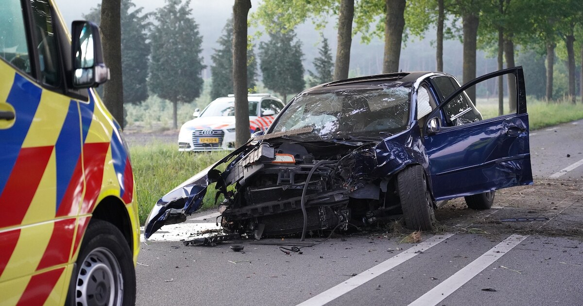 Automobilist verliest macht over het stuur en ramt twee bomen in Dorst | Oosterhout | BN DeStem.nl