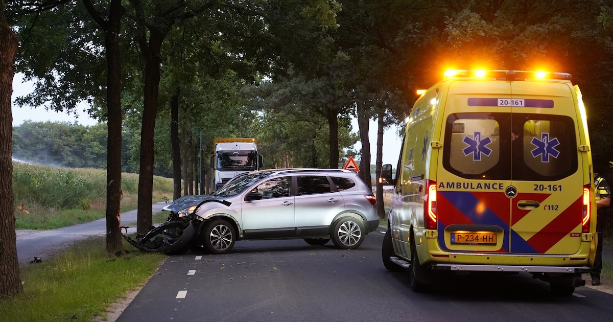 Automobiliste raakt macht over het stuur kwijt en botst met wagen tegen een boom in Ulvenhout ...