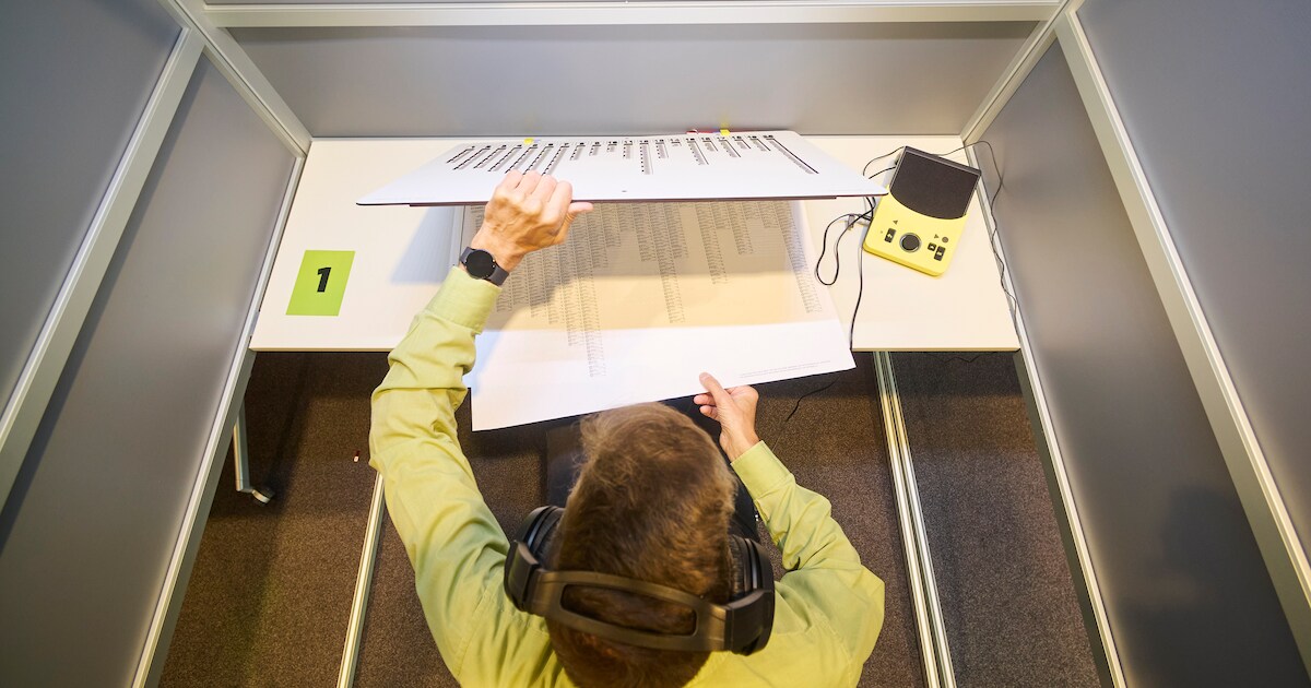 Zo stem je als je het biljet niet zien kan: ‘U luistert naar de stembox ...