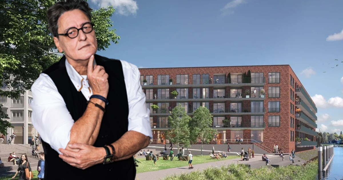 Red Stadswerven, met een plantsoentje, terrasje en een koffiebarretje ...