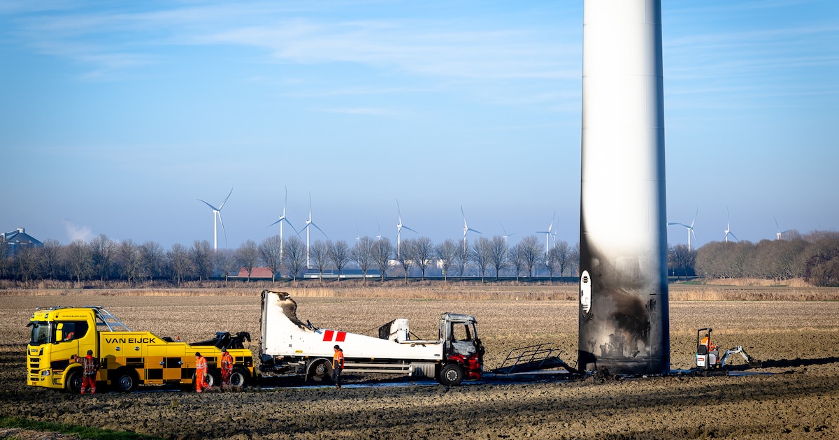 Vrachtwagen die bij windmolen in Oud Gastel uitbrandde blijkt gestolen ...