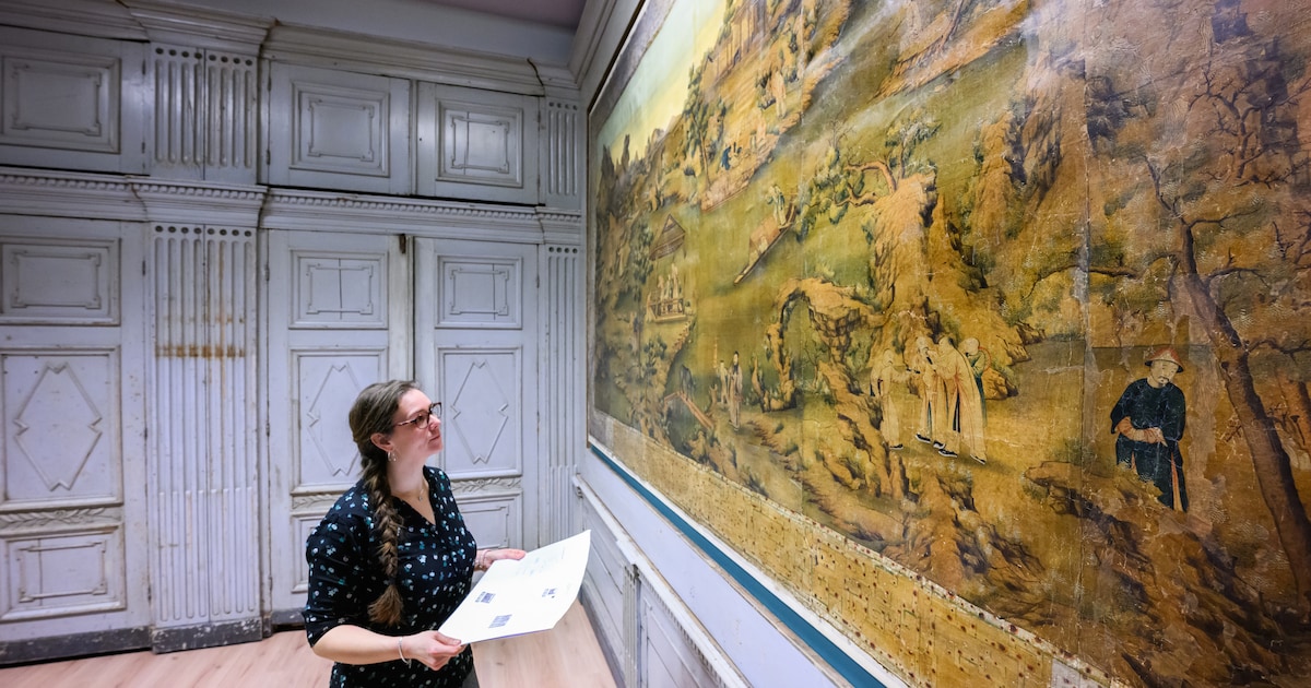 Zeldzaam 18de-eeuws Chinees behang uit de Bredase Ginnekenstraat op het ...