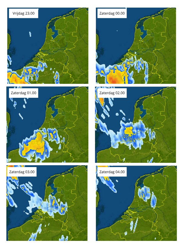 Bekijk hier hoe laat de onweersbuien over Nederland trekken | Foto ...