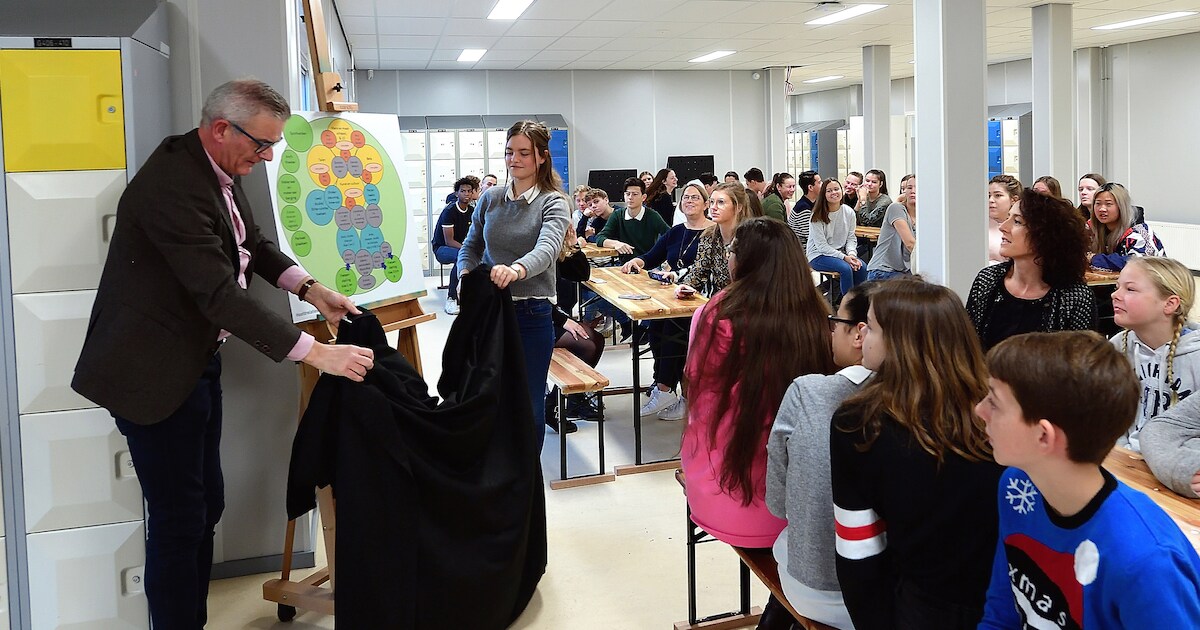 Zo ziet de tijdelijke huisvesting van het Norbertus Gertrudis lyceum ...