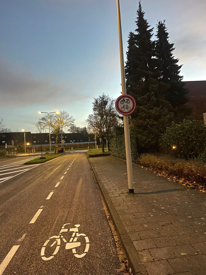 Bergen herstelt fout met fietsstrook op Pomonalaan: ‘Deze week halen we ...