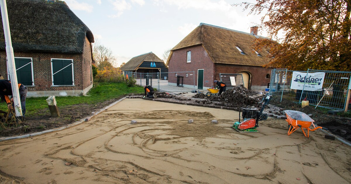 Burenruzie over oprit in Tilburgs buitengebied: buurvrouw plant stoel ...